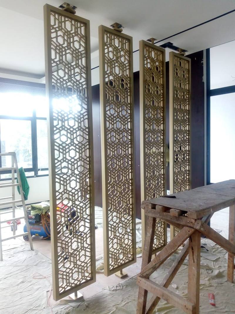 Partisi Laser Cutting - Partisi Bentuk Krawangan, Modern, Minimalis